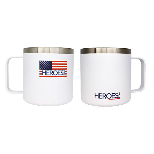 14 oz Stainless Mug | HEROES.com | Every Order Gives Back